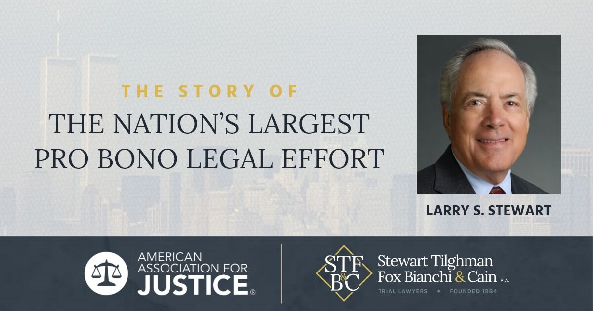 Larry Stewart Honored for Advocacy on Behalf of 9/11 Families